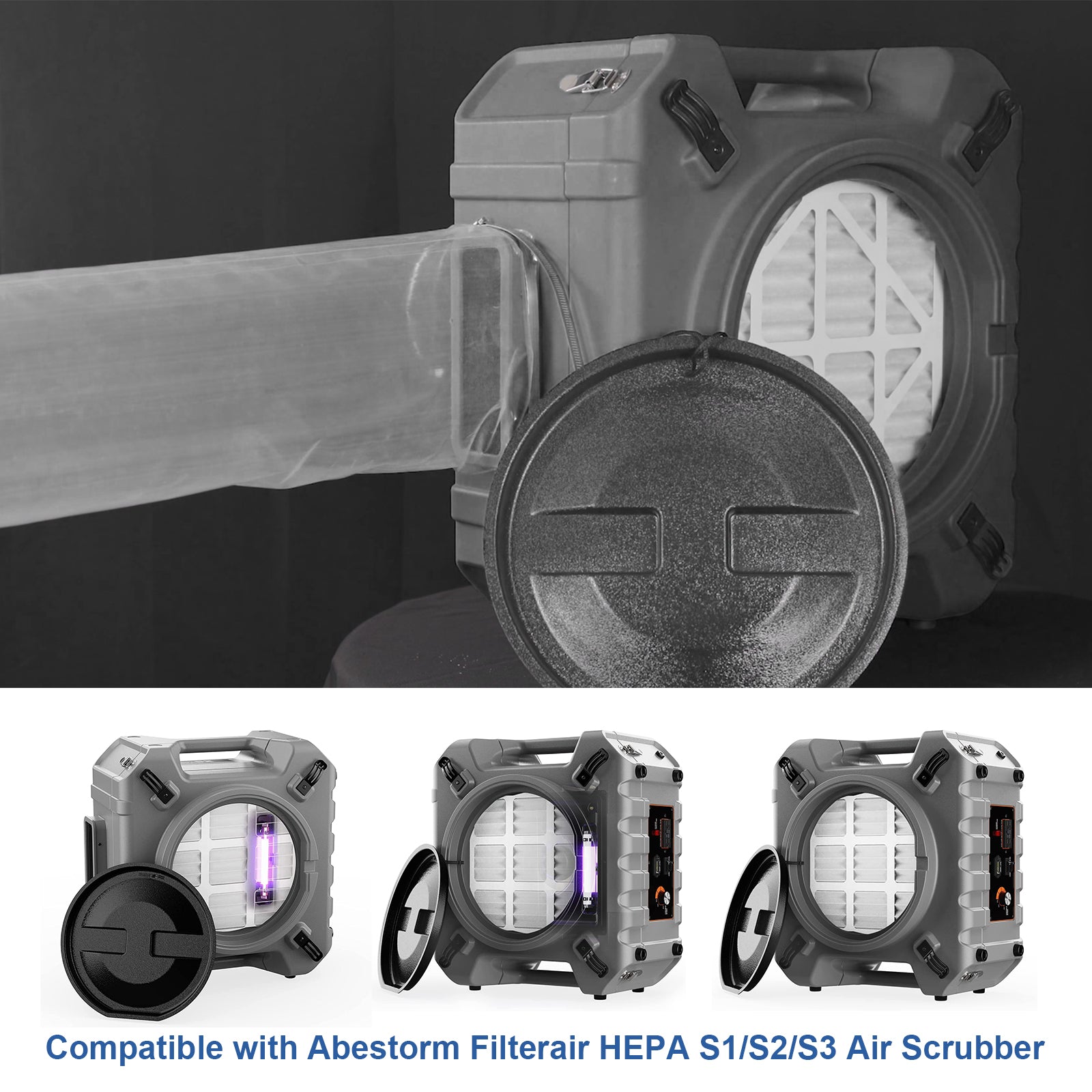 Abestorm Industry Lay Flat Poly Ducting (12.4 Inch x 16.4 Feet, Outlet