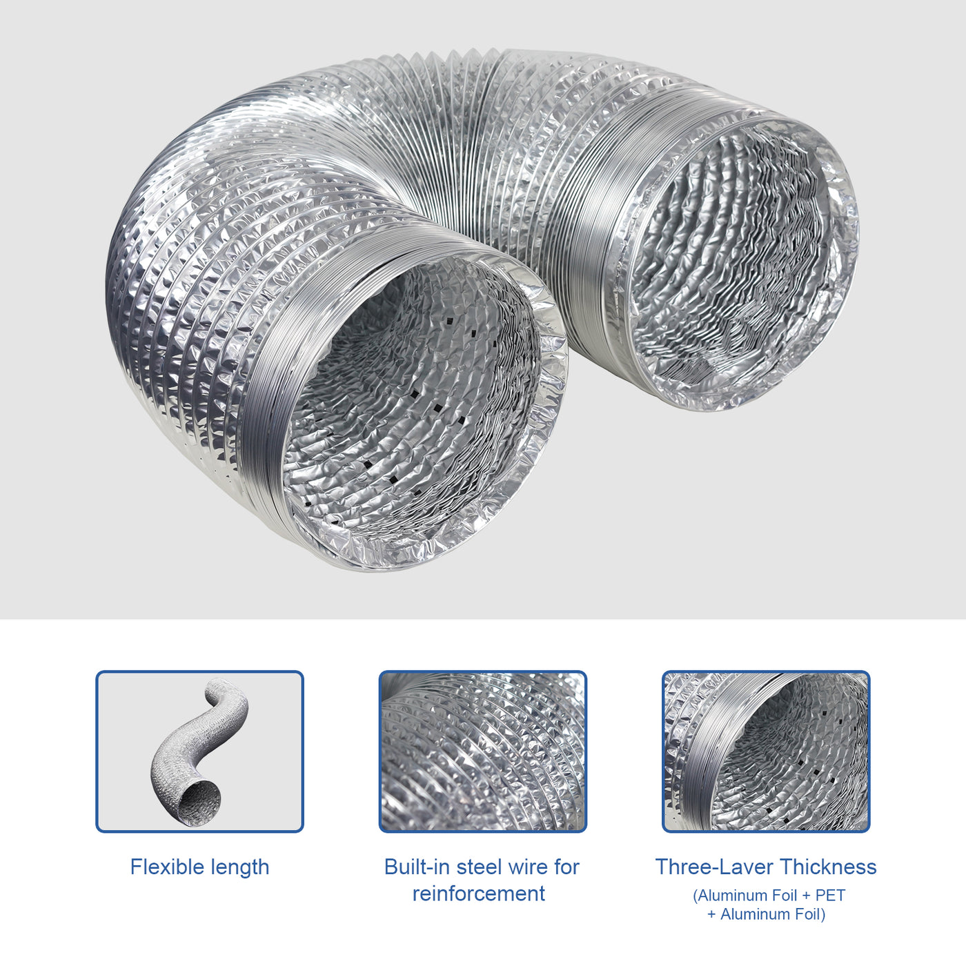 Abestorm Dehumidifier Aluminum foil Intake Duct 10 inches Diameter 10