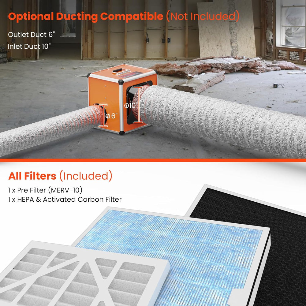 Abestorm 600 CFM HEPA UVIG Air Scrubber with 5-Stage Filtration System