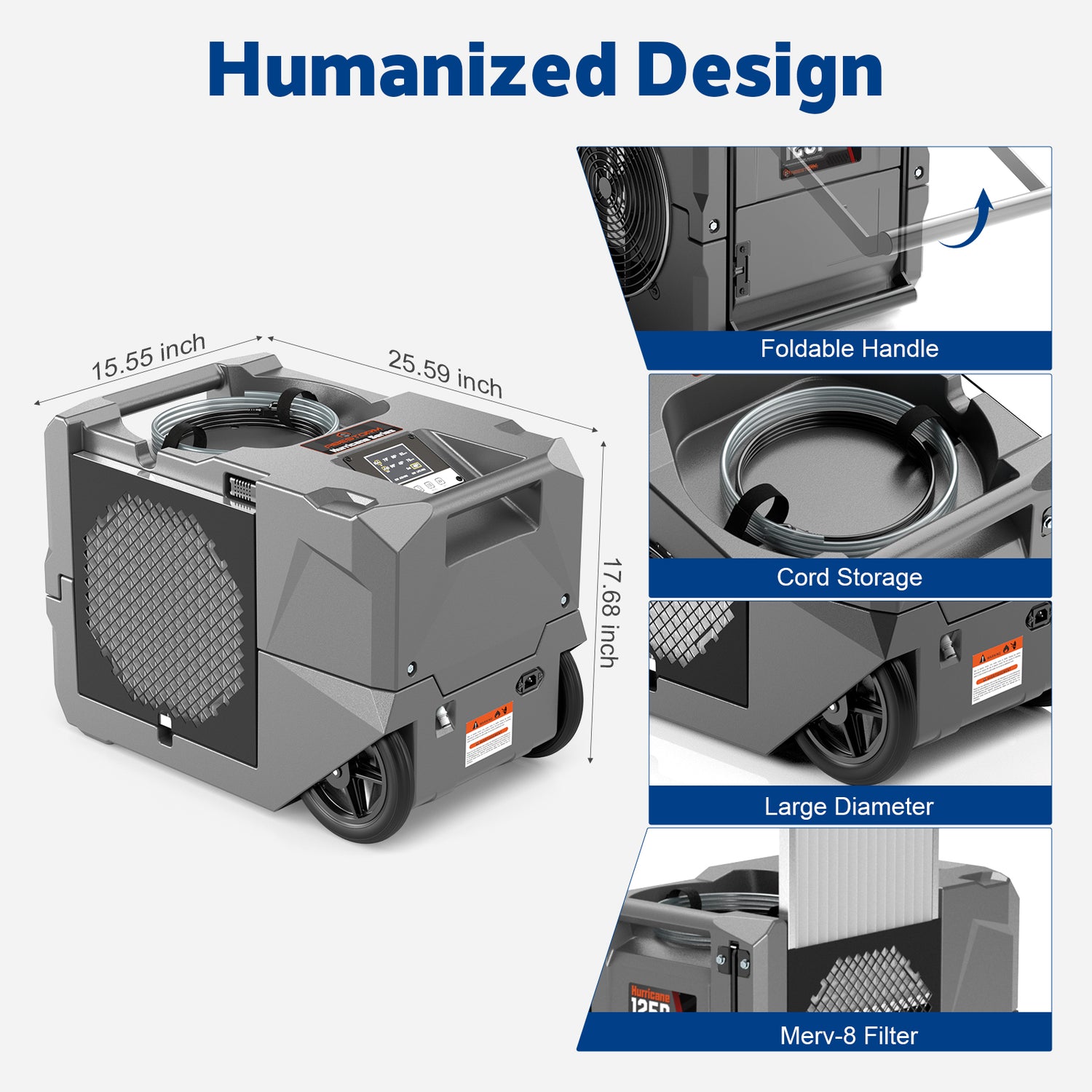 Abestorm 264 Pints Commercial Dehumidifiers | Hurricane 125P